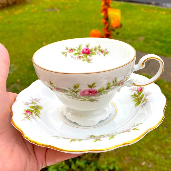 Haviland | Dining | Vintage Johann Haviland Maas Rose Pedestal Gold ...